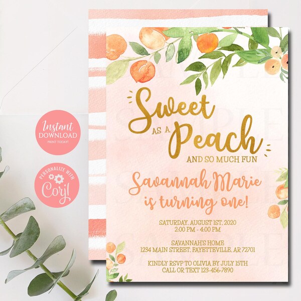 Peach Birthday - Etsy