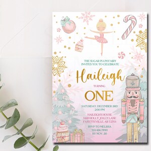 Nutcracker Birthday Invitation Land of Sweets Girl Birthday Invitation ...