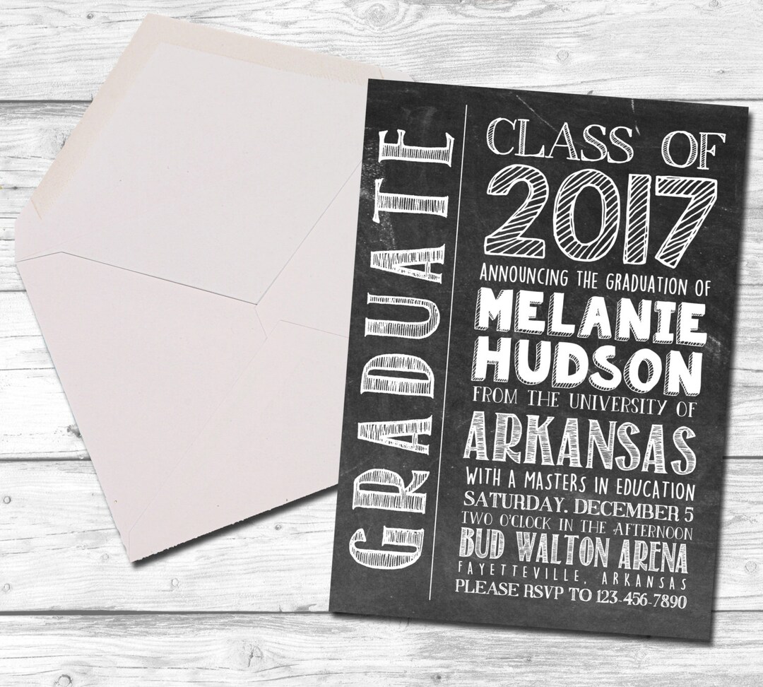 Graduation Announcement, College Graduation Announcement, High School ...