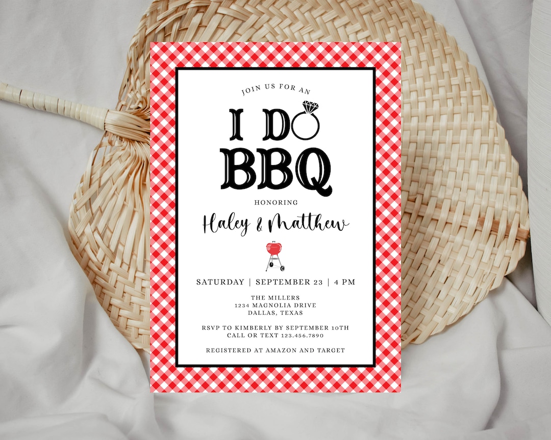 I Do BBQ Couples Shower Invitation I Do BBQ Wedding Invitation BBQ ...