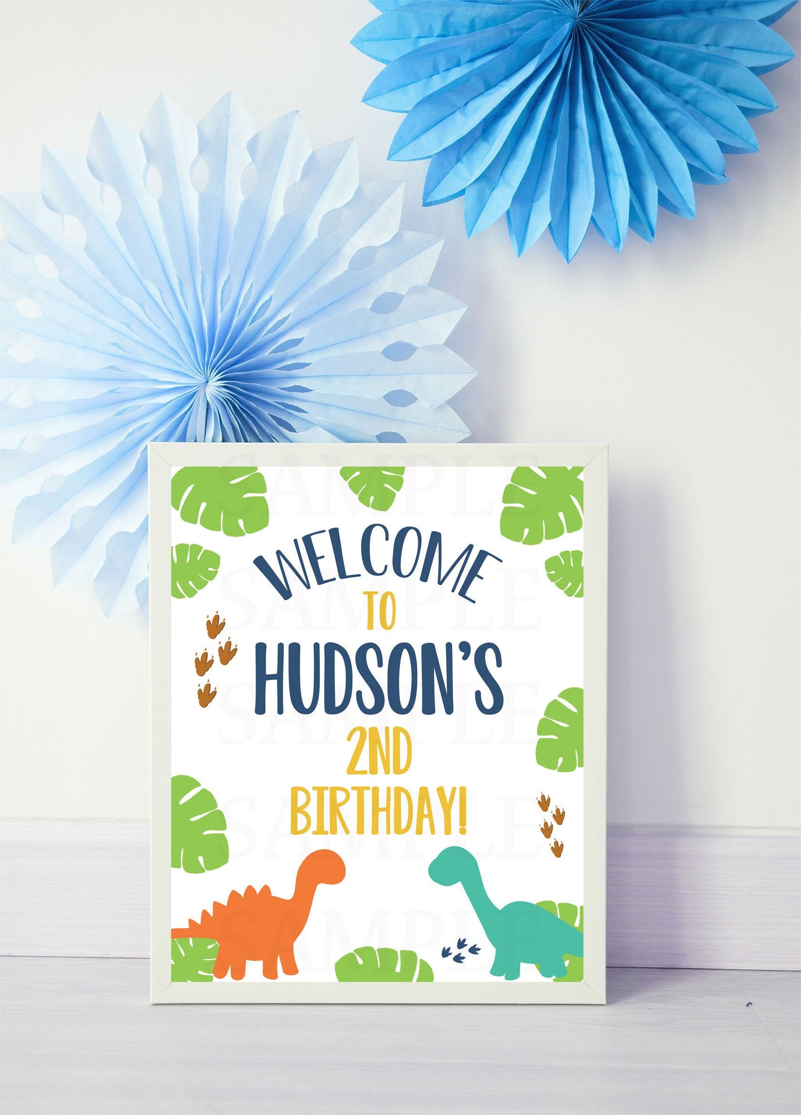 Dinosaur Welcome Sign Birthday Party Sign Dino Party Dino | Etsy