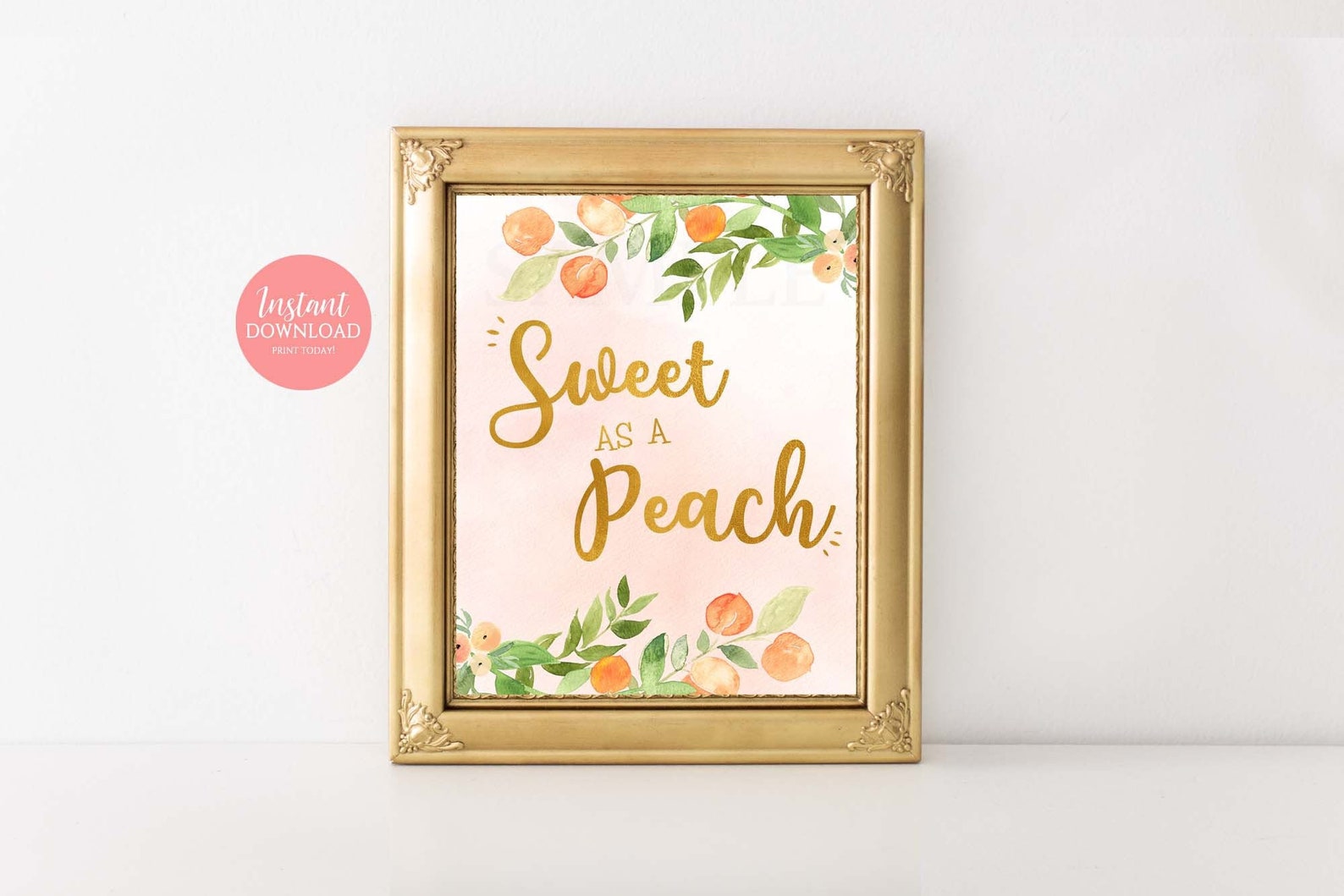Sweet as a Peach Sign Birthday Sign Birthday Table Sign - Etsy