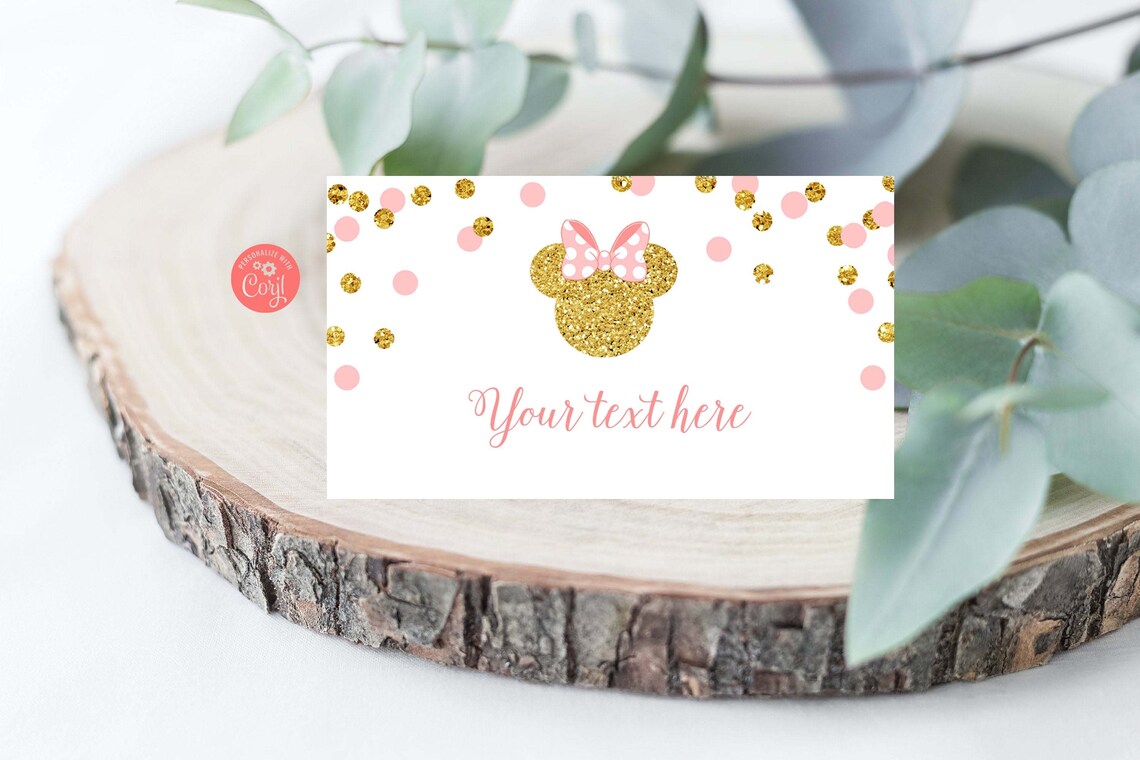 Editable Minnie Mouse Food Tents Minnie Mouse Food Labels - Etsy