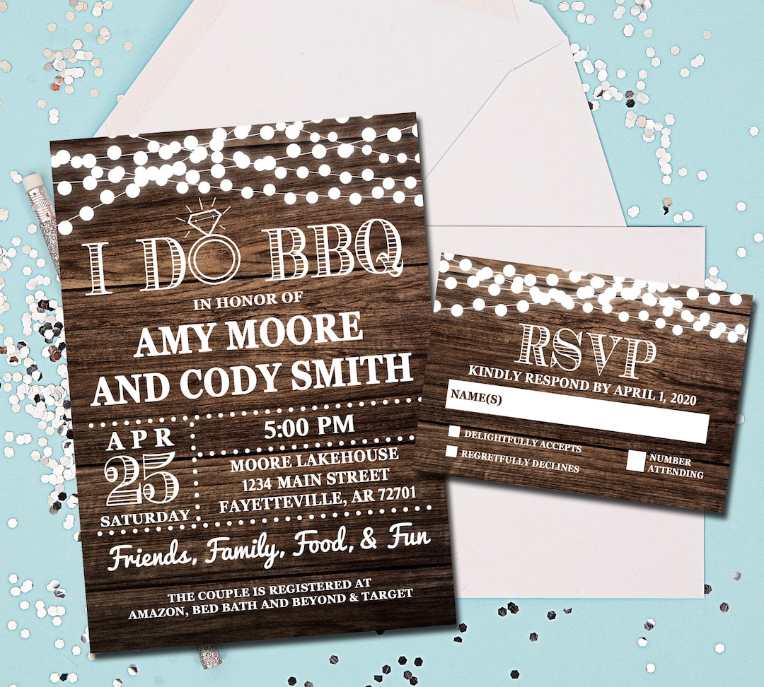 I Do BBQ Wedding Invitations I Do BBQ Invitations Couples Shower ...
