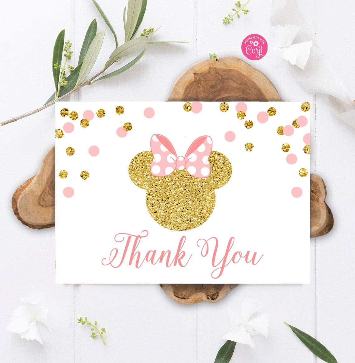 Minnie Mouse Thank You Cards Minnie Mouse Thank You Notes - Etsy