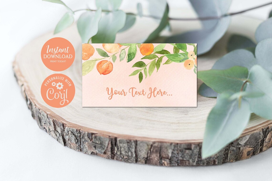 Editable Peach Food Tents Peach Food Labels Sweet as a Peach - Etsy