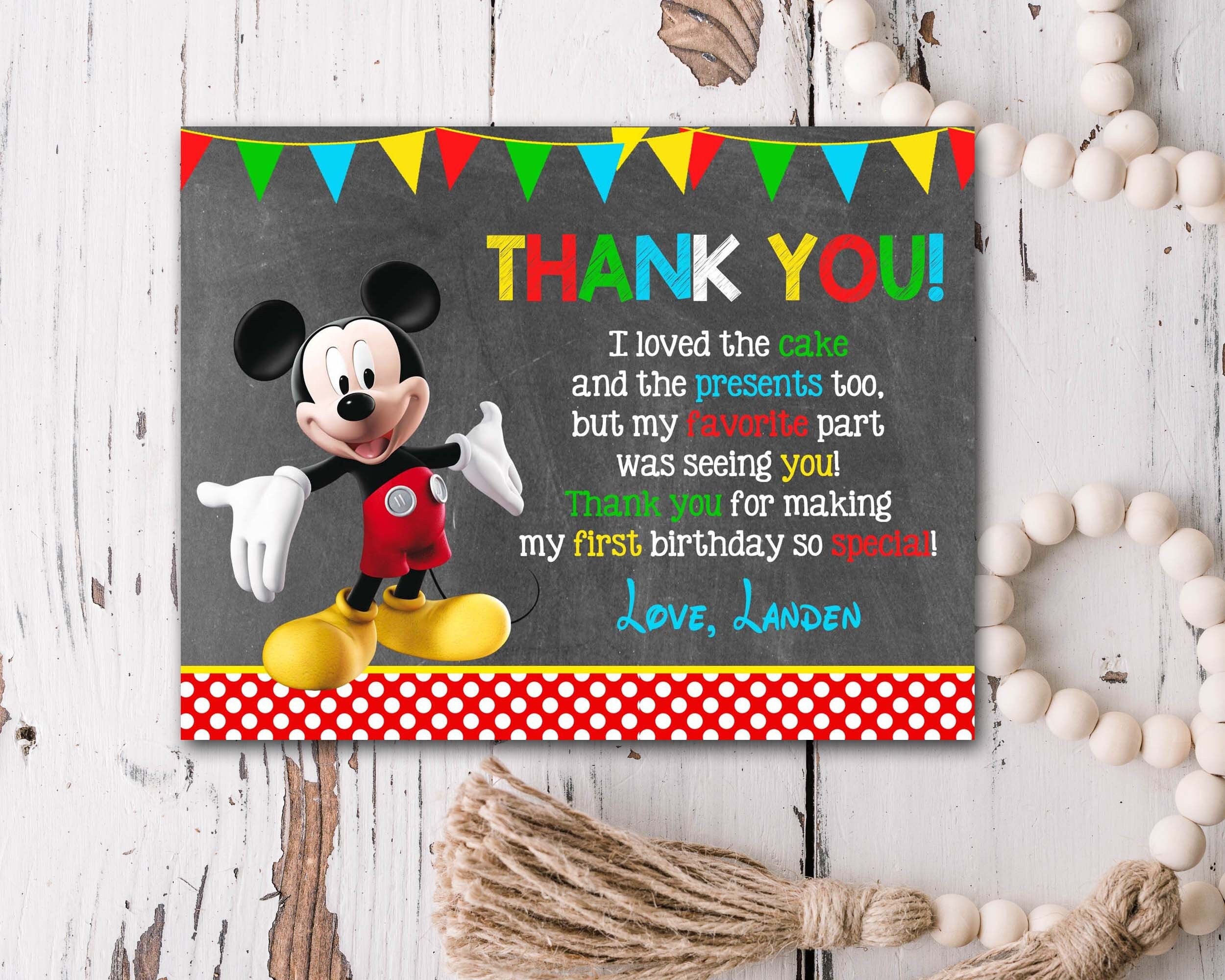 Mickey Mouse Birthday Card Quotes