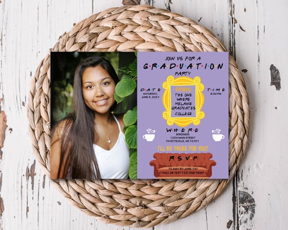 Friends Graduation Party Invitation Friends Theme Graduation - Etsy
