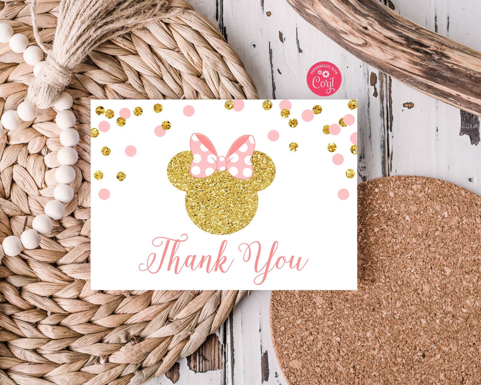 Minnie Mouse Thank You Cards Minnie Mouse Thank You Notes - Etsy