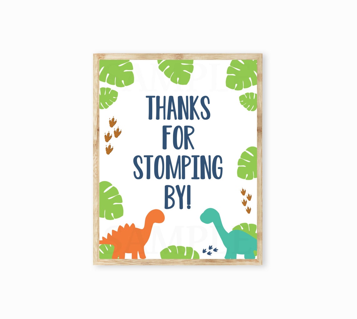 Dinosaur Thank You Sign Table Sign Dinosaur Sign Thank You - Etsy