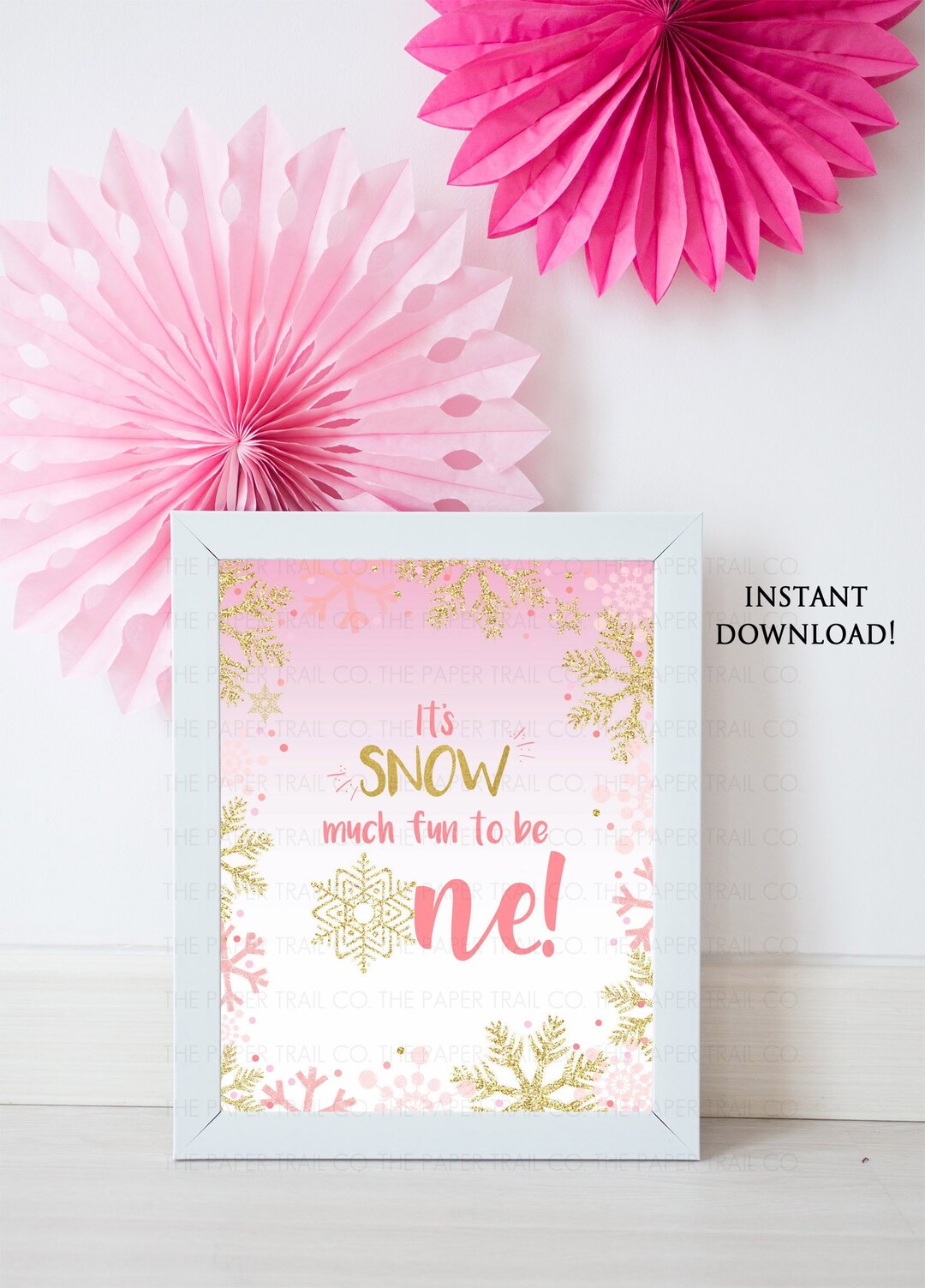 It's Snow Much Fun to Be One 8x10 Sign Party Sign Birthday Party Sign ...