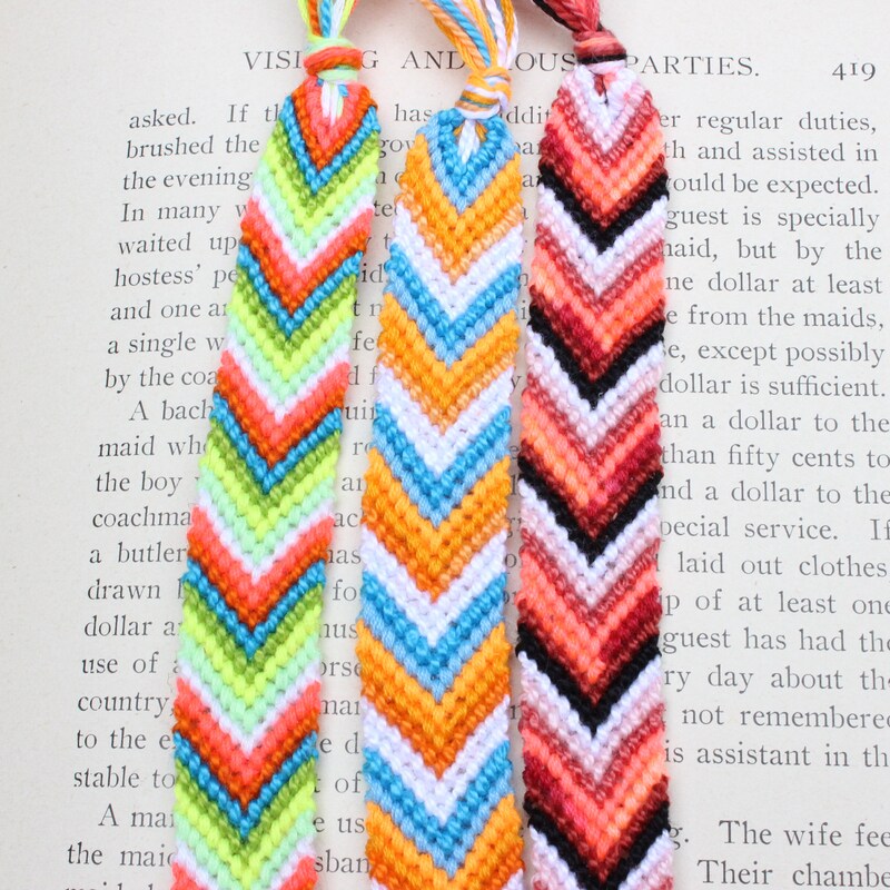 Chevron Beaded Bracelet - Etsy