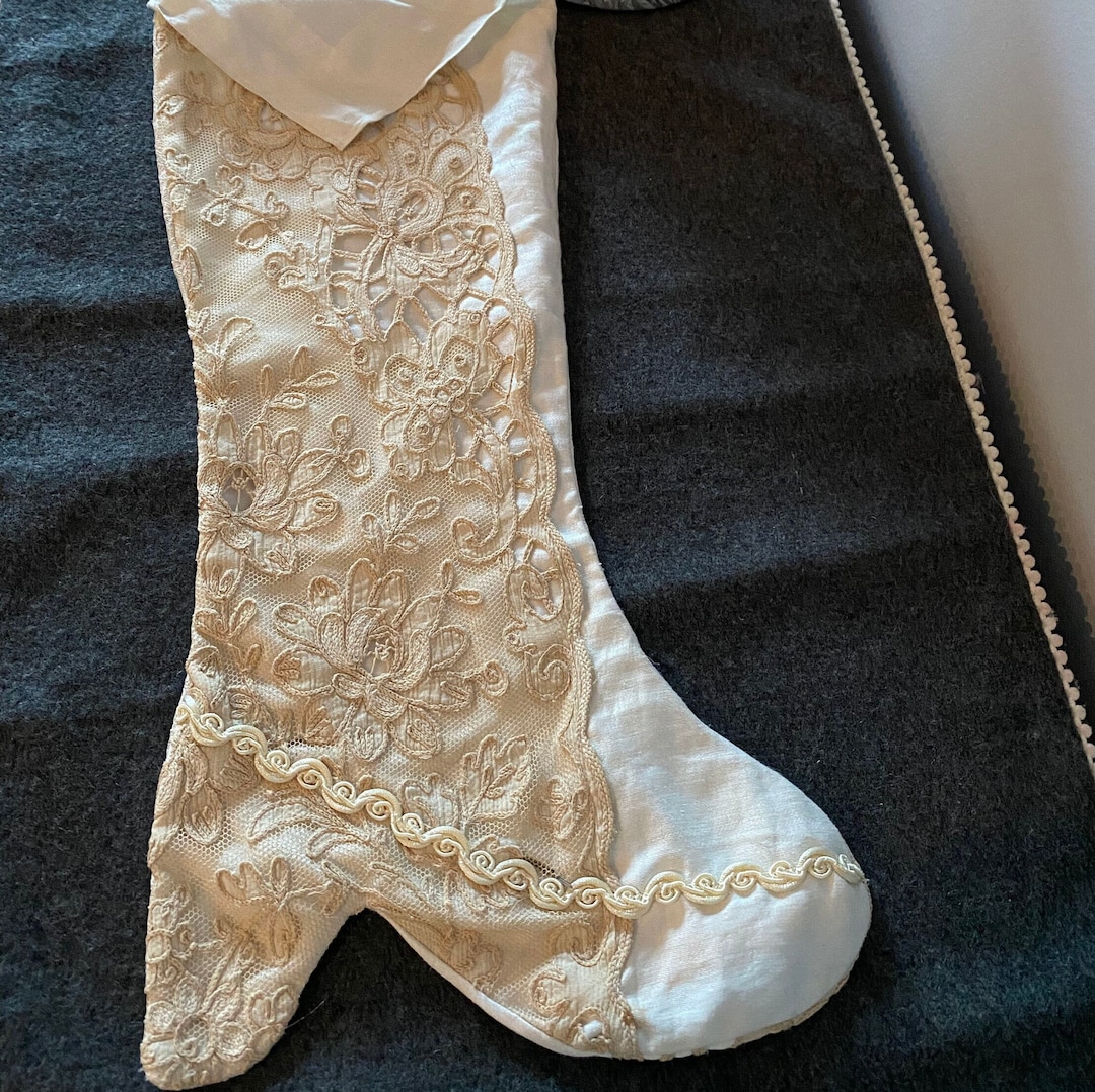 High Heel Stocking/vintage Lace Stocking/linen Stocking/brocade/lace ...