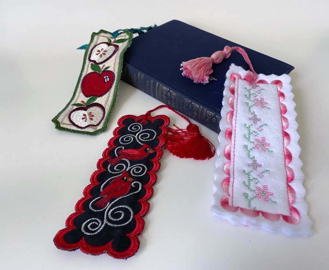 Vintage Embroidered Book Marks - Etsy