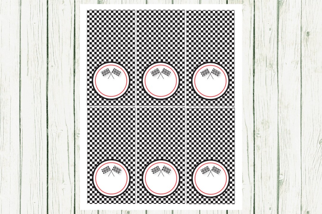 Race Car Birthday Buffet Cards - Racing Party Printable Food Tents - Etsy