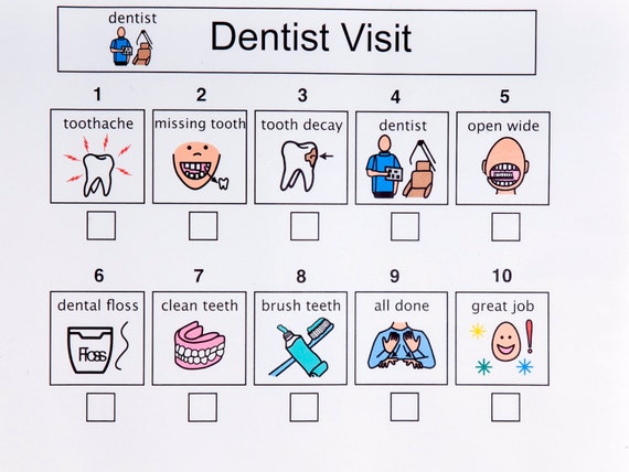 Dentist Visit Sequence Sheet | Etsy