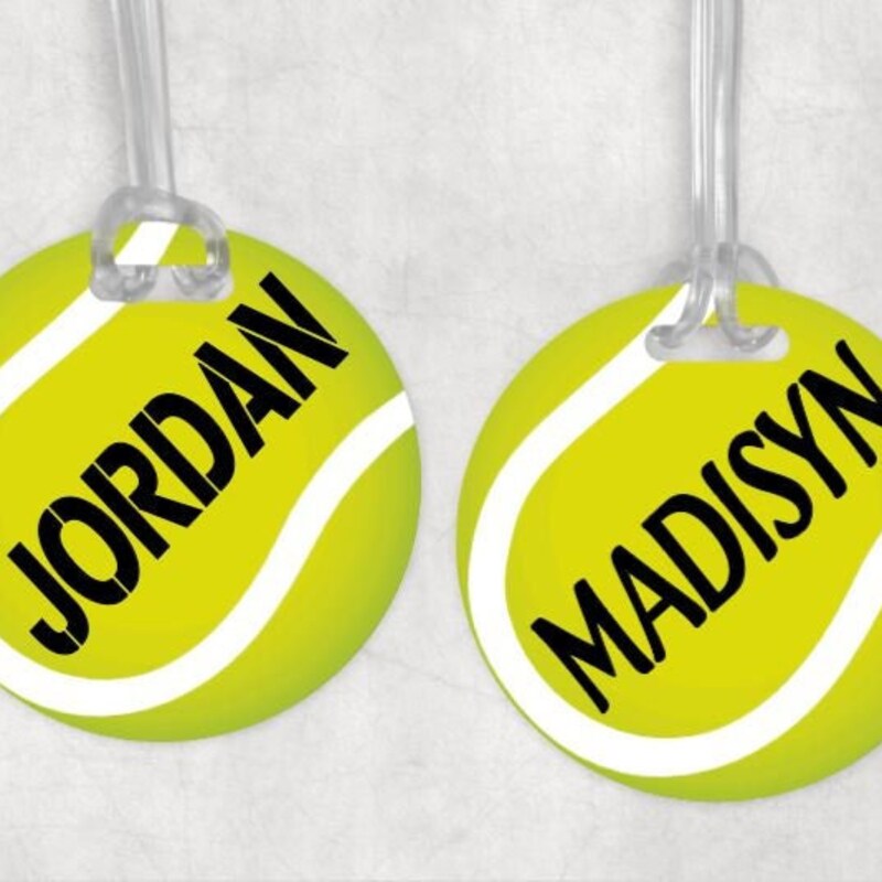 Tennis Bag Tag - Etsy
