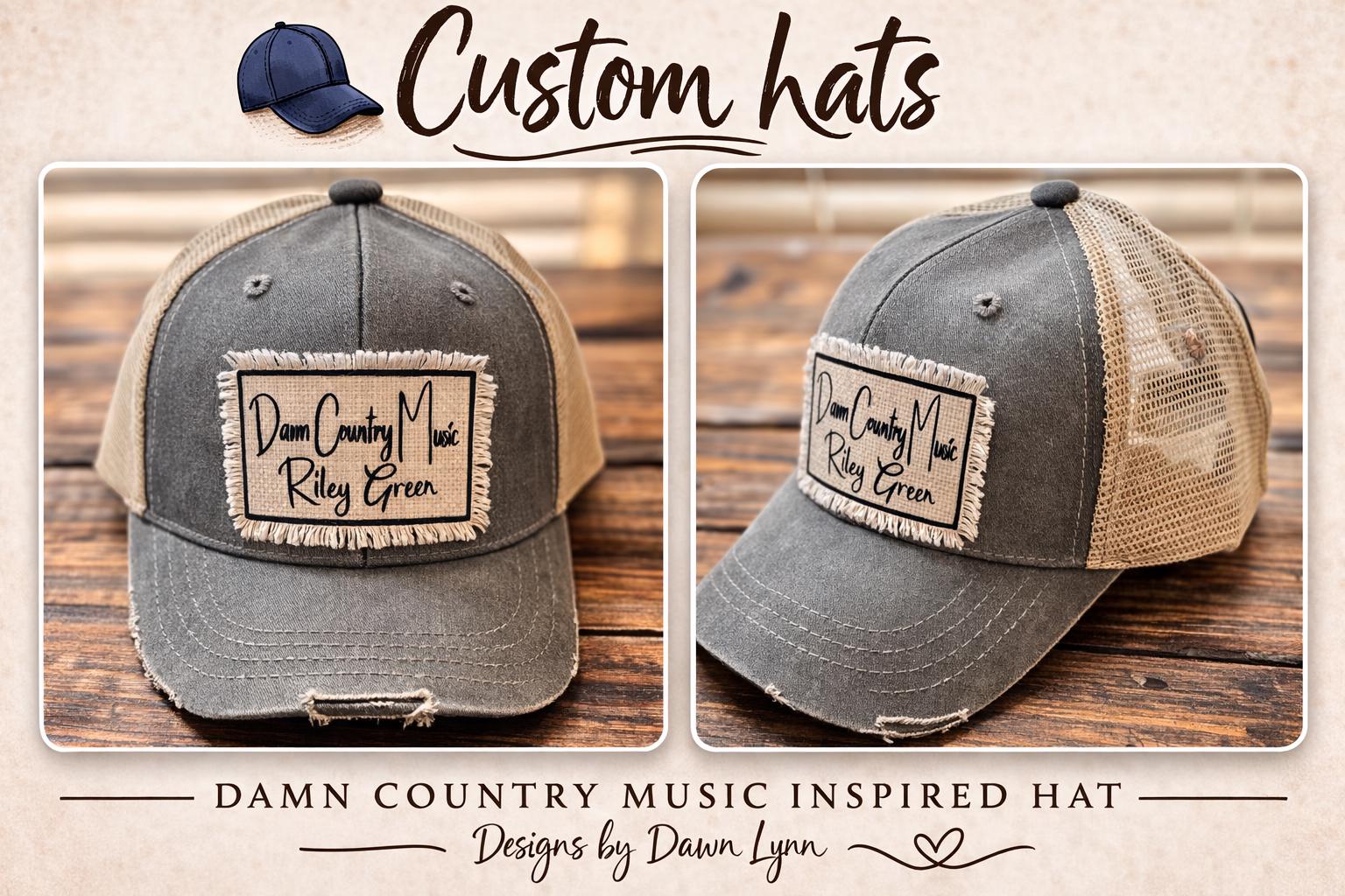 Distressed Trucker Hat, Custom Hat Patch, Women Hats, Trucker Cap ...