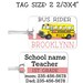 Kids Bus Tag -personalized School Bus Bag Tag -kindergarten- School ...