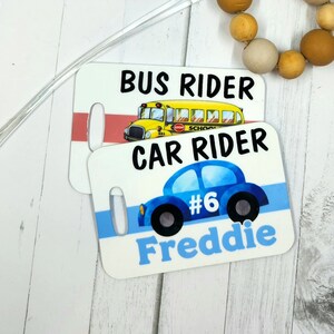 Kids Bus Tag -personalized School Bus Bag Tag -kindergarten- School ...
