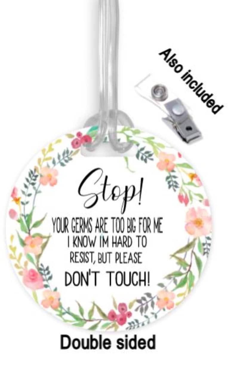Stop Dont Touch/ Stroller Tag / Car Seat Tag / Germ Tag / | Etsy