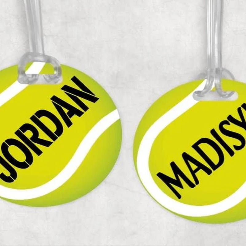 Tennis Bag Tag - Etsy