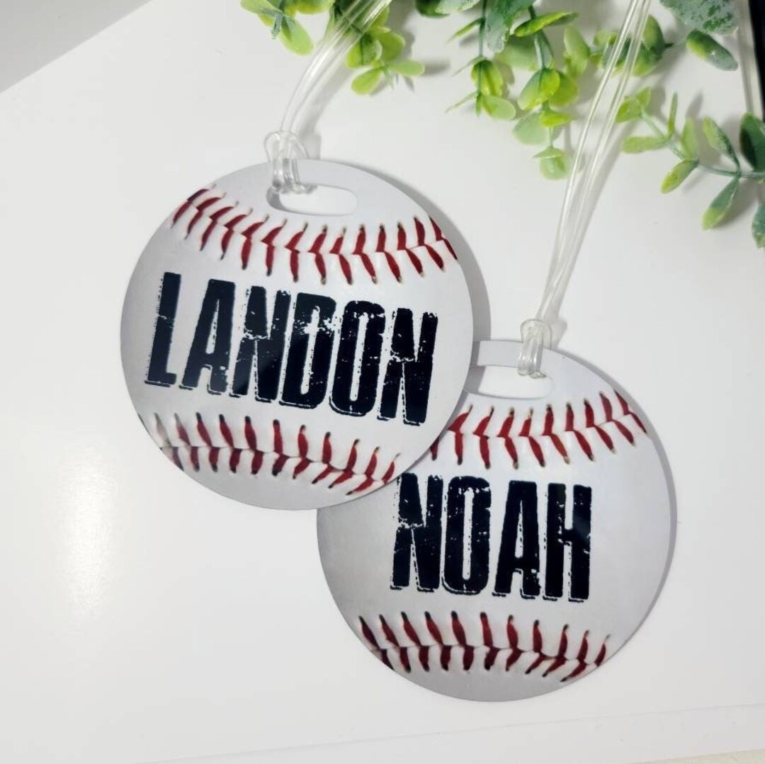 Round Tag, Personalized Sports Bag Tag, Backpack Name Tag, Custom ...
