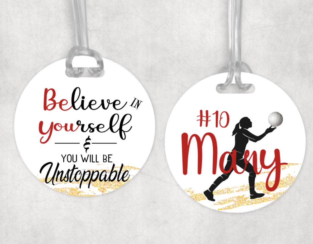 Custom Volleyball Tag, Personalized Volleyball Bag Tag, Volleyball ...