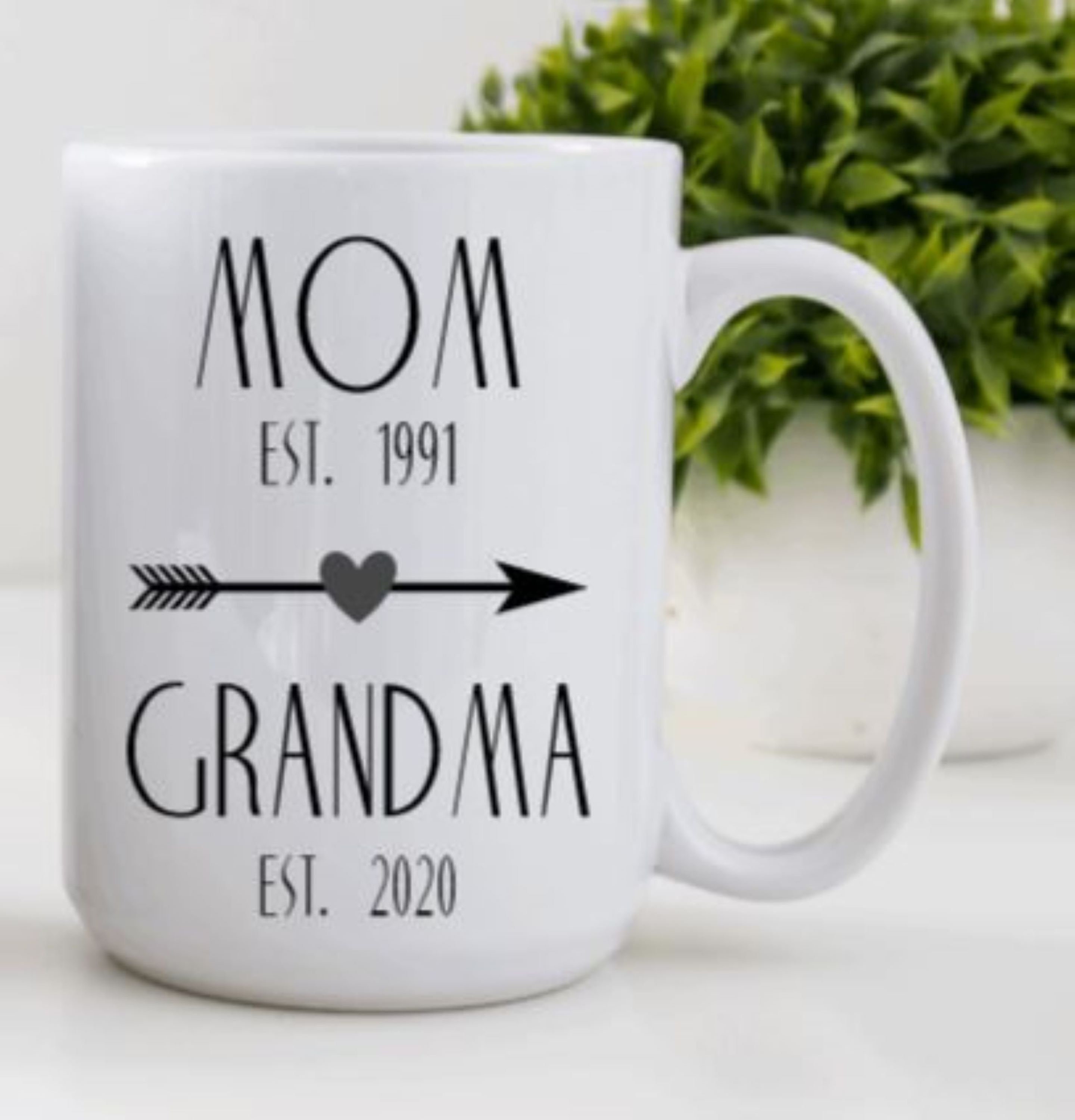 Mom Est Grandma Est Mug New Grandma T First Time Grandma Etsy