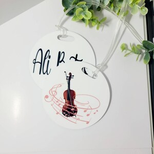 Music Tag, Personalized Music Bag Tag, Luggage Tag, Custom Band Tag ...