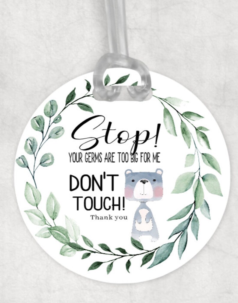 Stop! Don't Touch/ Stroller Tag / Carseat Tag / Germ Tag /woodland ...