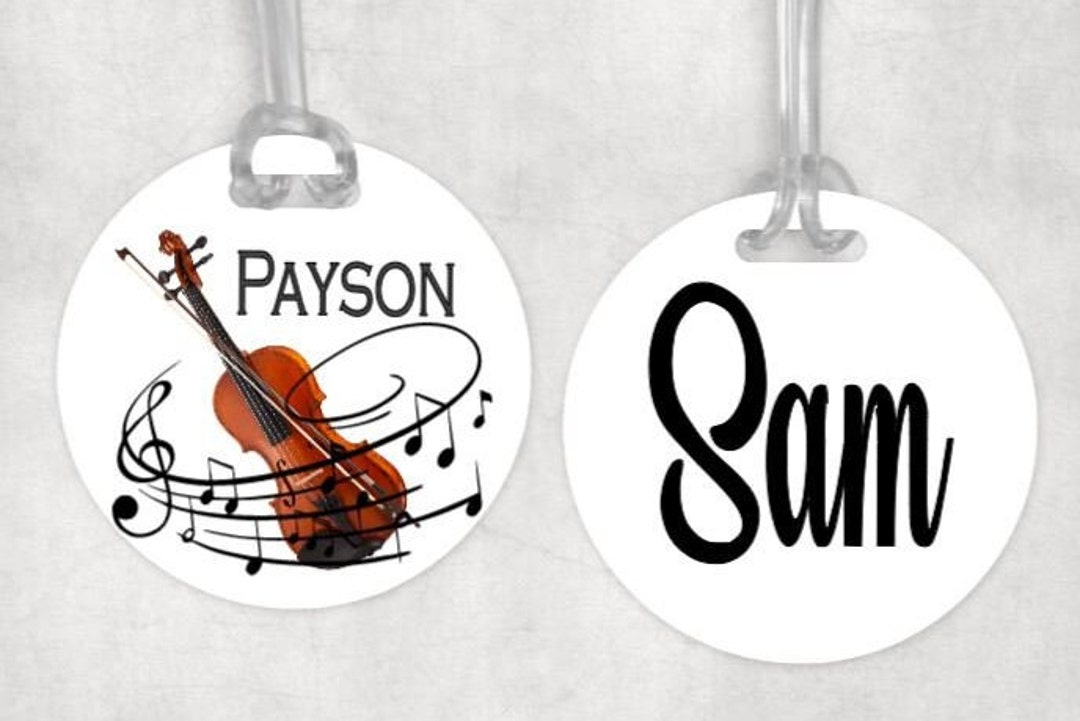 Music Tag, Personalized Music Bag Tag, Luggage Tag, Custom Band Tag ...