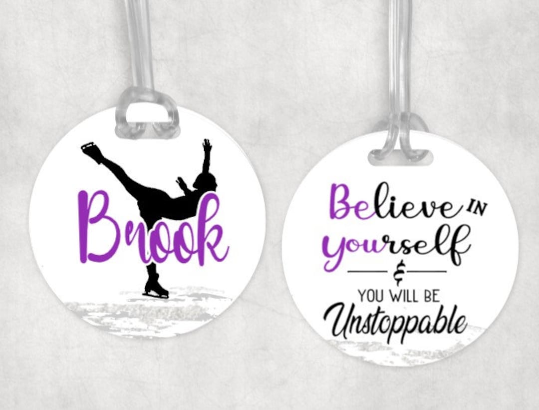 Custom Ice Skater Tag, Personalized Figure, Tags, Tags, Kids Tags ...