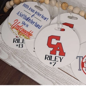 Round Tag Personalized Sports Bag Tag Backpack Name Tag - Etsy