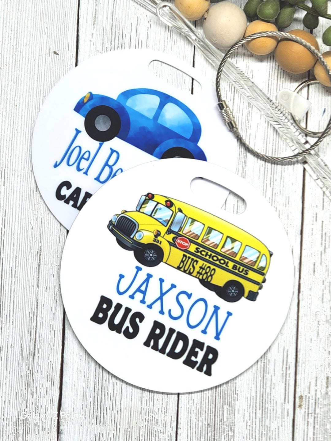 Kids Bus Tag -personalized School Bus Bag Tag -kindergarten- School ...