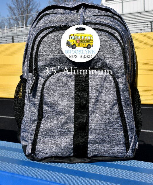 Kids Bus Tag - Car Rider- Personalized School Bus Bag Tag ...