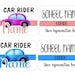 Kids Bus Tag Car Rider Personalized School Bus Bag Tag - Etsy