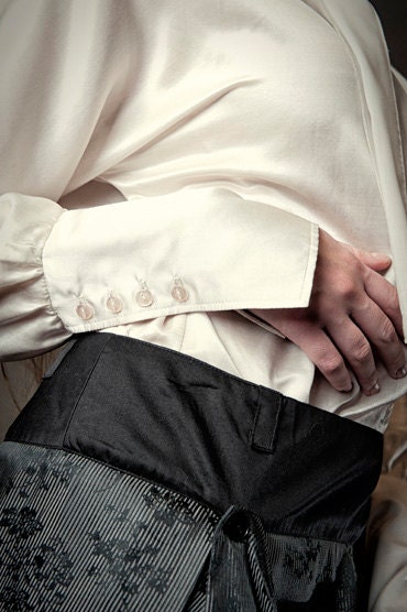 Women's Bridgeport Top - Soft Feel Maygar Blouse With High Neck, Button ...