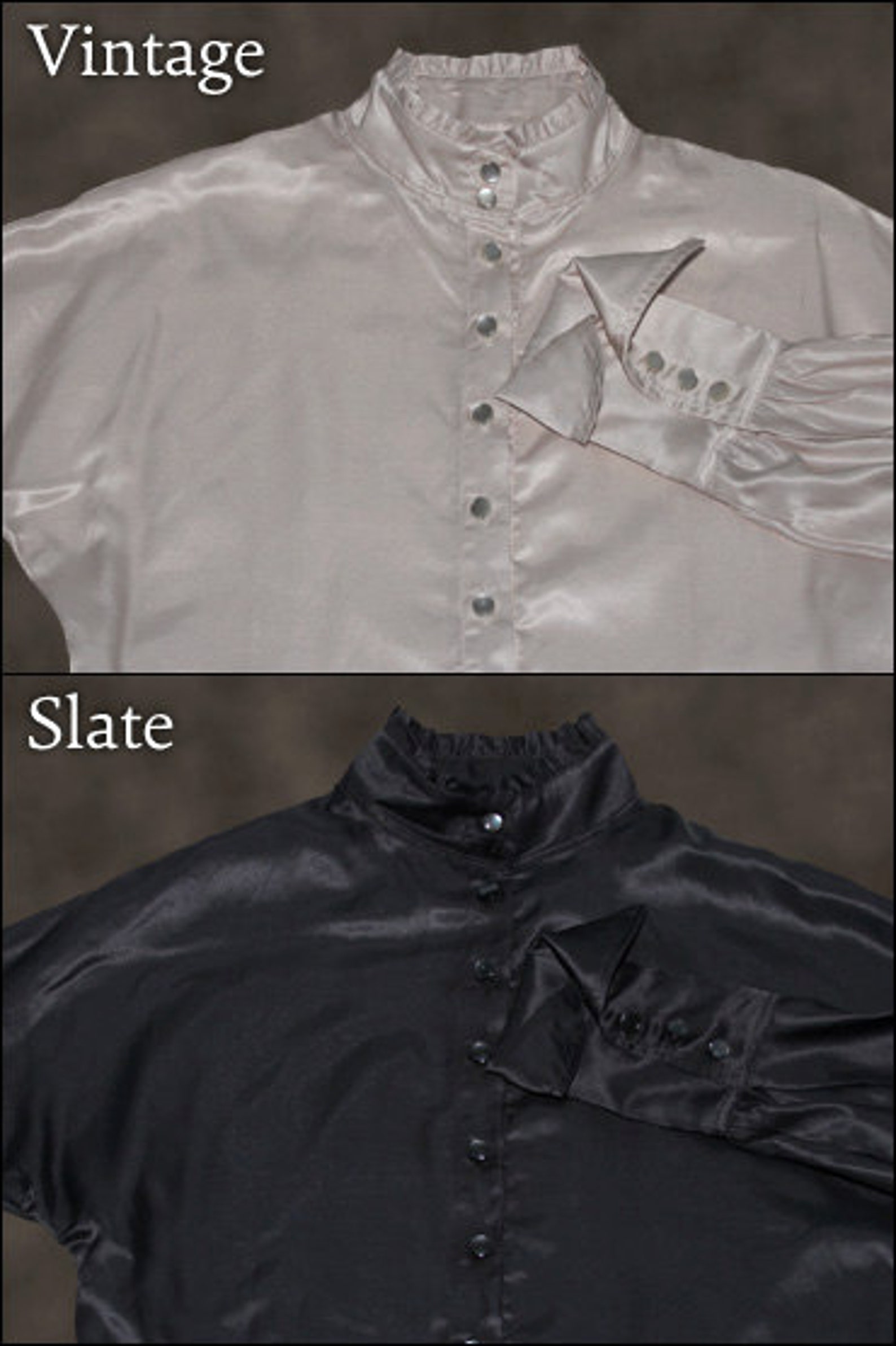 Women's Bridgeport Top - Soft Feel Maygar Blouse With High Neck, Button ...