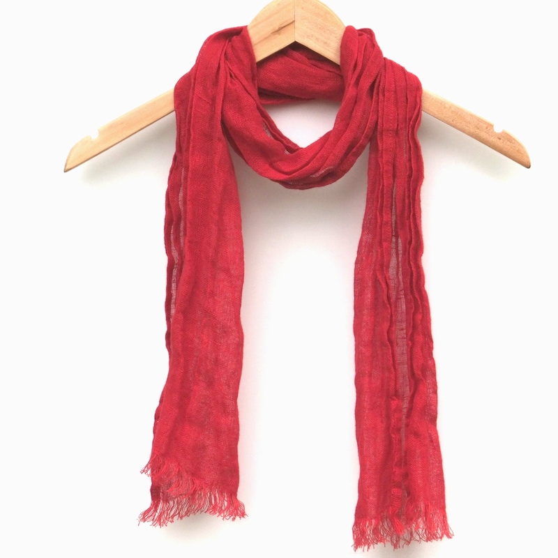Red Mens Scarf - Etsy