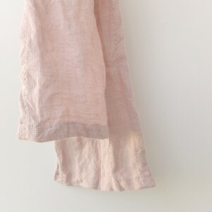 Skinny Light Powder Pink Linen Scarf: Thin Head, Hair, Neck Accessory ...