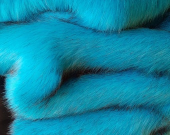 Turquoise Faux Fur Fabric - Etsy