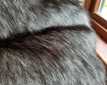 Luxury Super Soft Very Unusual Long and Thick Navy Blue With Mixed ...