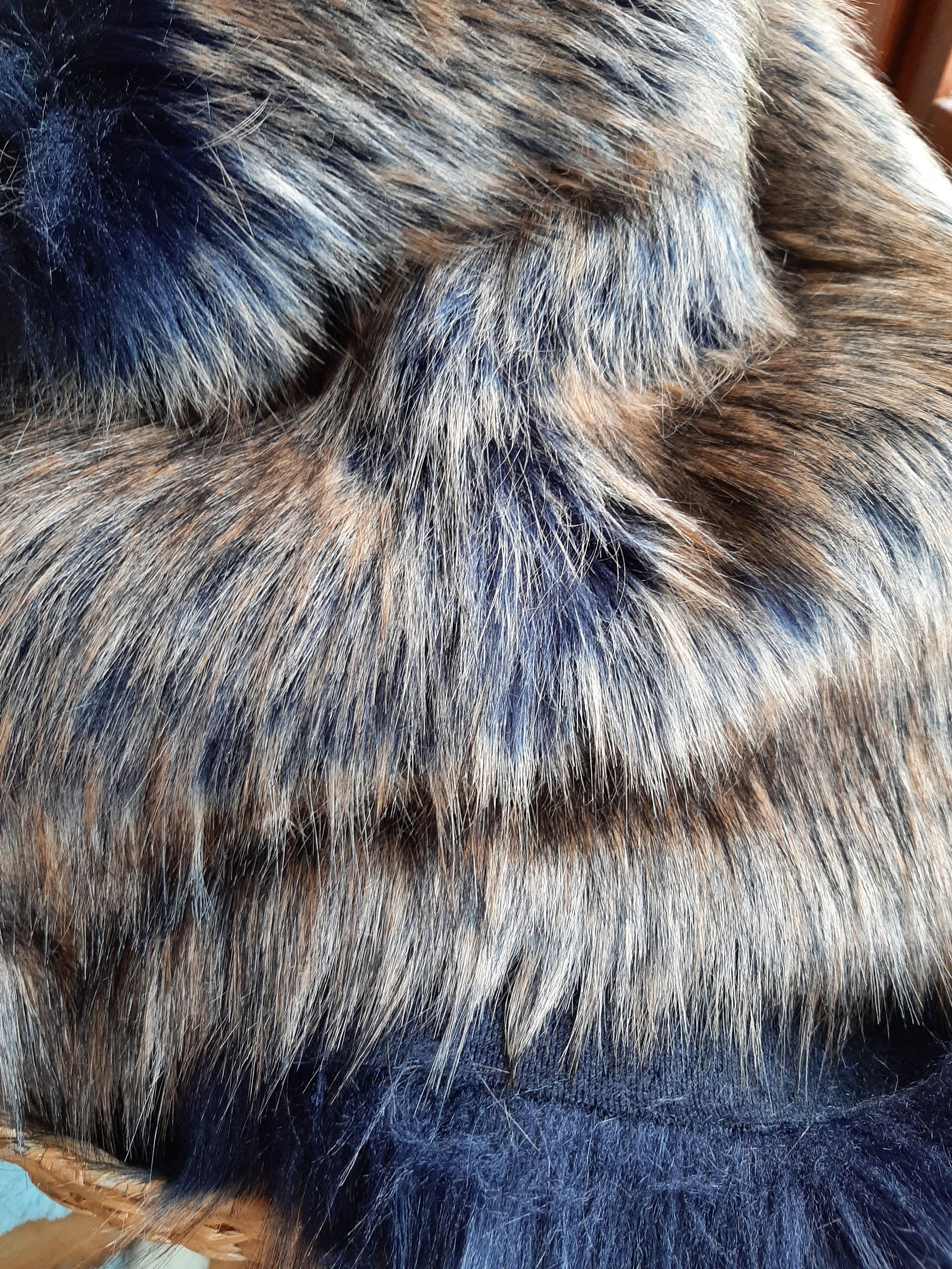 Luxury Super Soft Very Unusual long and thick Navy Blue with | Etsy