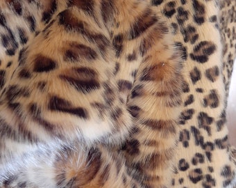 Leopard Animal Print Polyester Velboa Fabric Metre/half Faux Fur Pony ...