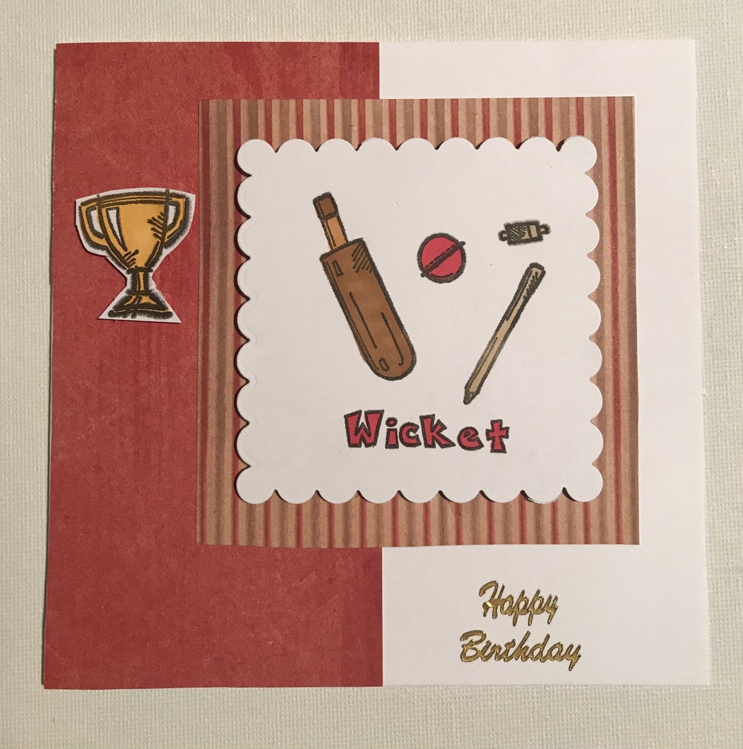 Handmade Cricket Birthday Card - Etsy