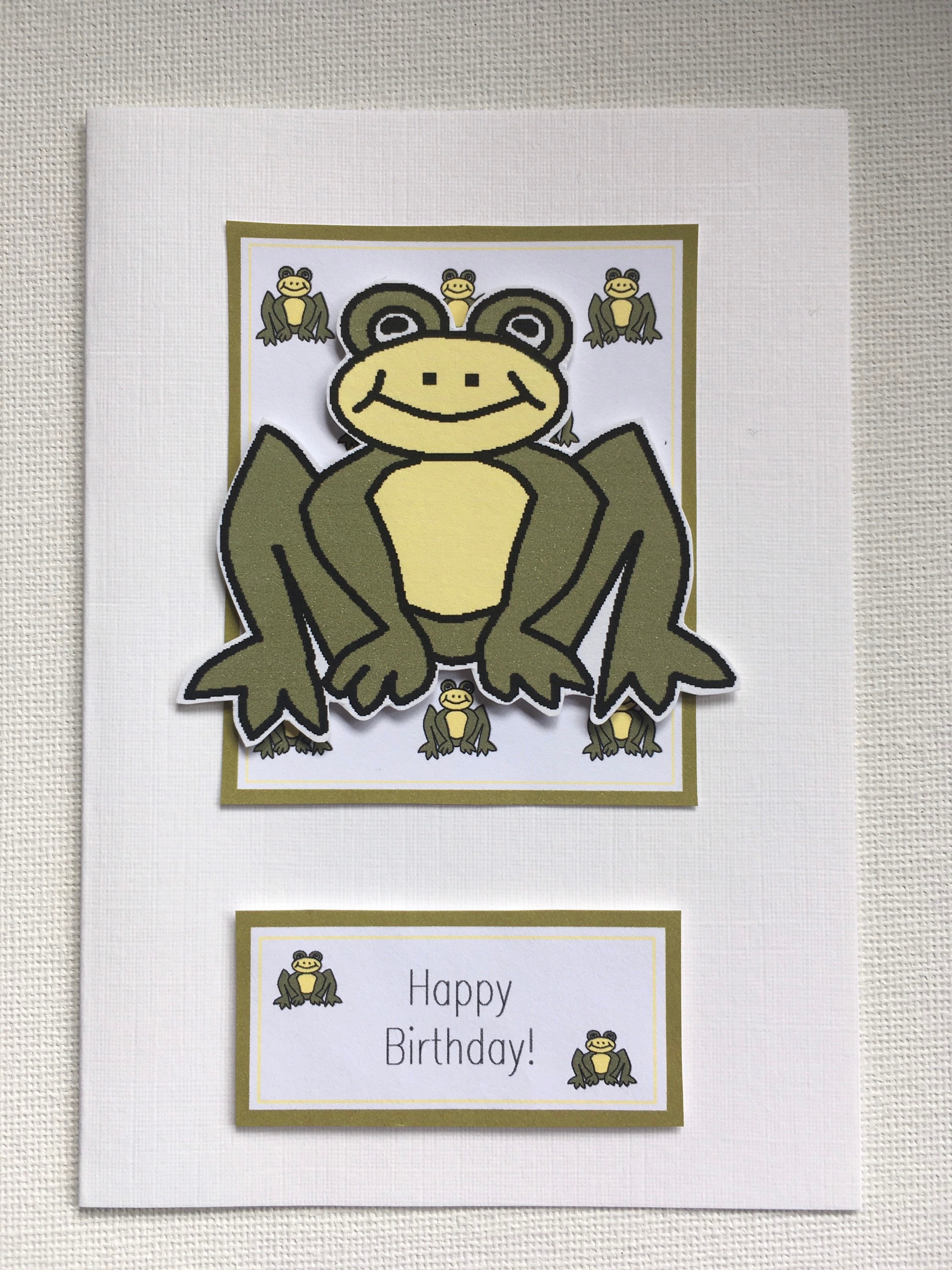 Handmade Toad Birthday Card - Etsy