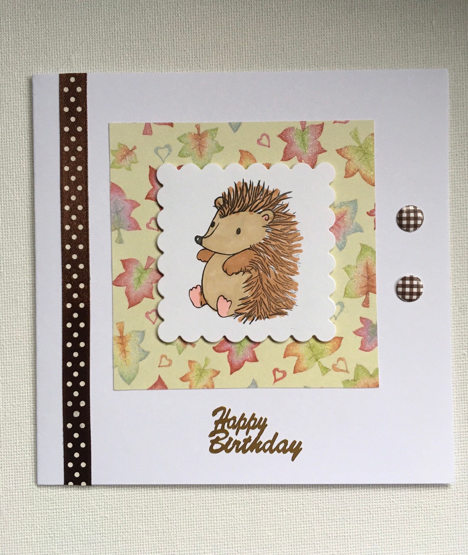 Handmade Hedgehog Birthday Card - Etsy
