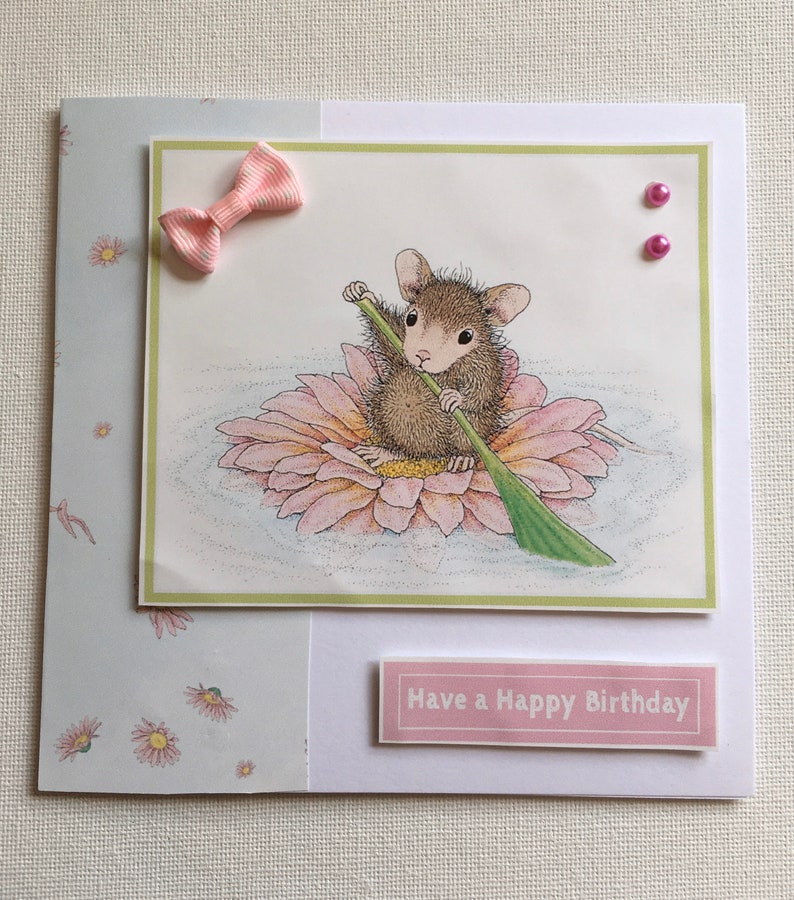 Handmade Mouse Birthday Card - Etsy