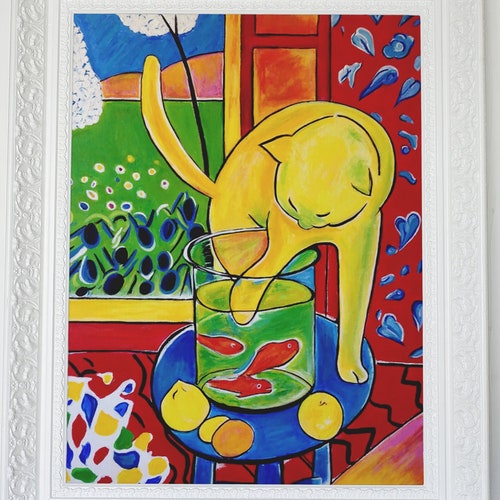 Henri Matisse Le Chat Aux Poissons Rouges 1914 Yellow Cat - Etsy